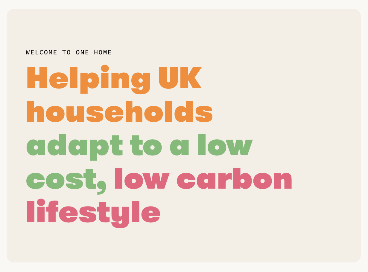 Helping people save money and go green | One Home